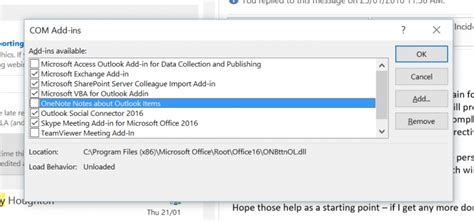 Cannot Enable OneNote Notes About Outlook Items GCIT