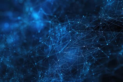 Premium Photo Abstract Network Connections With Blue Lights And Digital Data Modern Technology