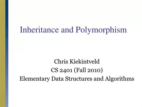 PPT Inheritance And Polymorphism PowerPoint Presentation Free Download ID