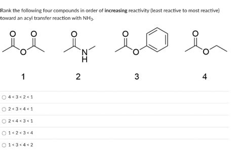 Answered Rank The Following Four Compounds In… Bartleby