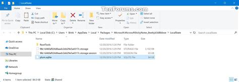 Backup And Restore Sticky Notes In Windows 10 Tutorials