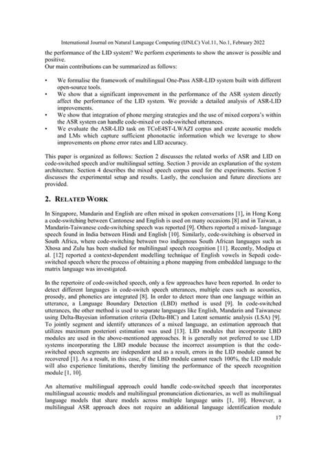 Integration Of Phonotactic Features For Language Identification On Code Switched Speech Pdf
