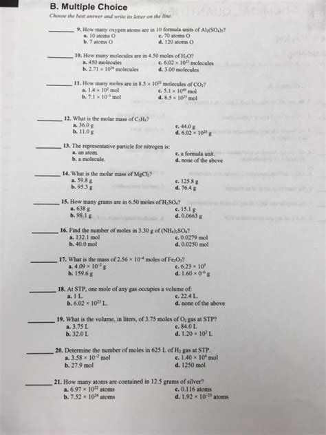 solved review packet a matching match each term in column b