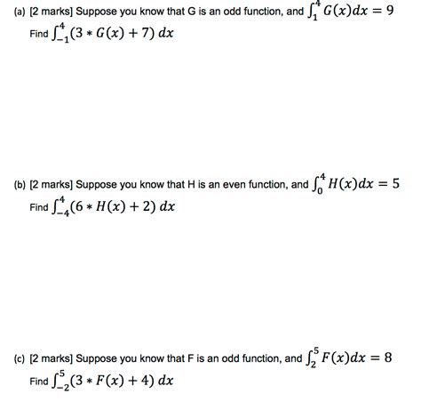 Solved A 2 Marks Suppose You Know That G Is An Odd Chegg Com