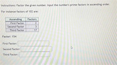 Solved Instructions Factor The Given Number Input The Number S Prime