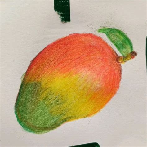 Mango 🥭 Mango Color Pencil Drawing Fruit Mango Drawing Mango Sketch