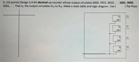 Solved Points Design A Bit Decimal Up Counter Chegg Com