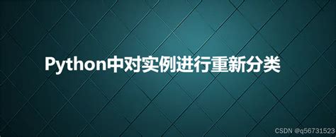 Python中对实例进行重新分类python Typing Cast Csdn博客