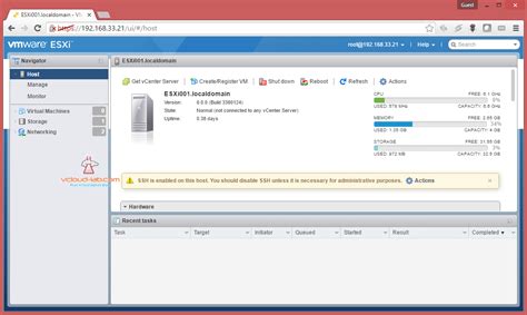 Installing And Configuring Esxi Embedded Web Client Vgeek Tales