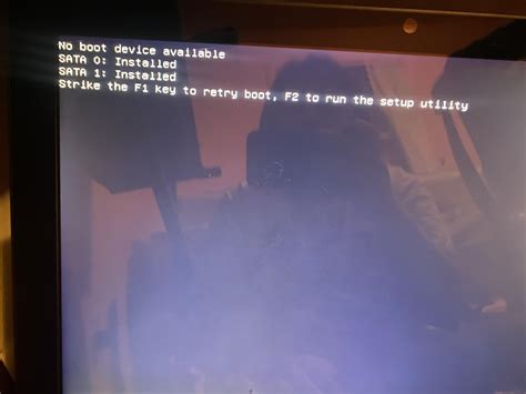 No Boot Device Available Screen R WindowsHelp