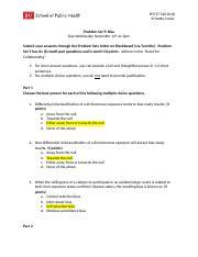 PB SET Docx PH Fall Yvette Cozier Problem Set Bias Due Wednesday November Th At