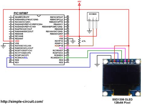 interface pic mcu with ds18b20 sensor and ssd1306 mikroc projects