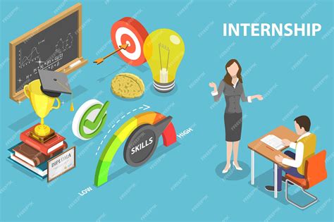 Premium Vector 3d Isometric Flat Vector Conceptual Illustration Of Internships Work Experience