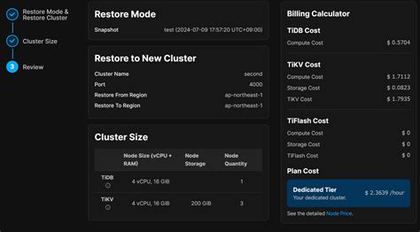Tidb Cloudのバックアップとリストアについて調べてみた Developersio