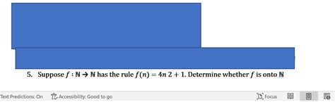 solved 5 suppose f n→n has the rule f n 4n2 1 determine