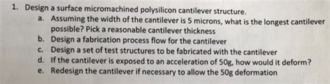 1 Design A Surface Micromachined Polysilicon