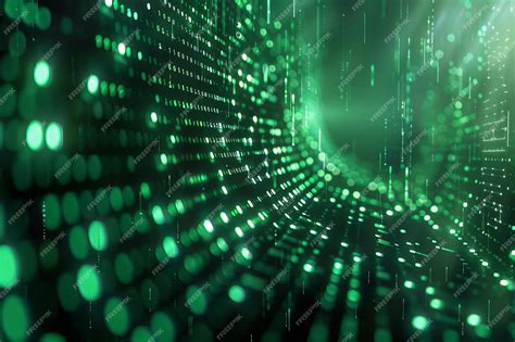 premium photo a digital matrix background with binary code in shades