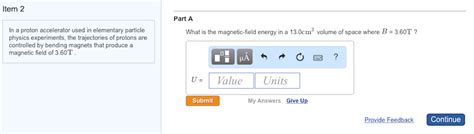 solved item 2 in a proton accelerator used in elementary