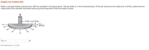 Solved Chapter 05 Problem 063 Water Is Sprayed Radially
