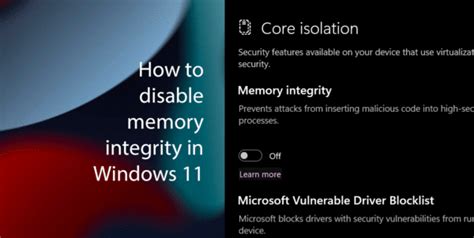 How To Easily Disable Memory Integrity In Windows 11