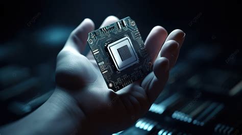 3d 渲染的機器人手抓住的 Cpu 芯片 人形 微处理器 半機械人背景圖片和桌布免費下載