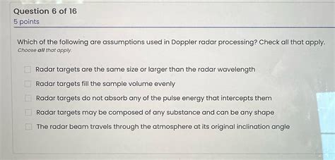 Solved Question 6 ﻿of 165 ﻿pointswhich Of The Following Are