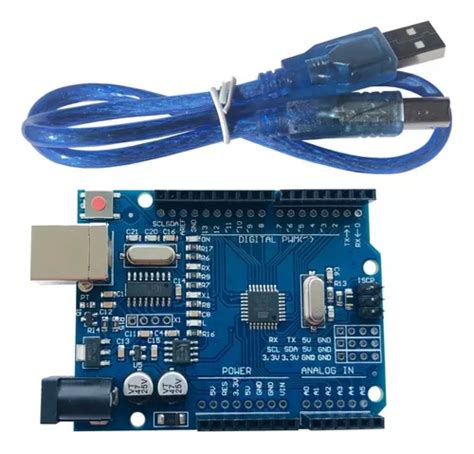 Placa Compatível Arduino Uno R3 Atmega328 Smd Ch340 Cabo Usb Frete Grátis