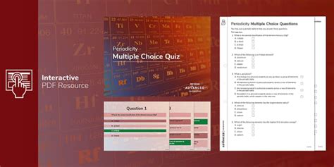 Periodicity Quiz Revision Pack Beyond Chemistry Twinkl
