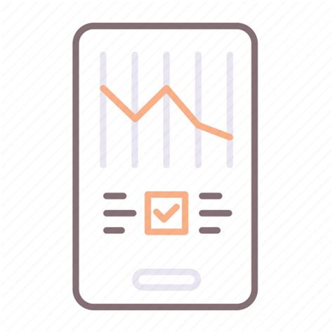 Graph Mobile Progress Tracking Icon Download On Iconfinder