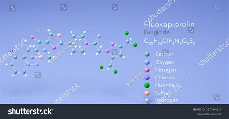 Fluoxapiprolin Molecule Molecular Structures Fungicide 3d Stock Illustration 2270244917