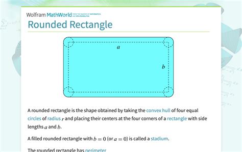 Rounded Rectangle From Wolfram Mathworld