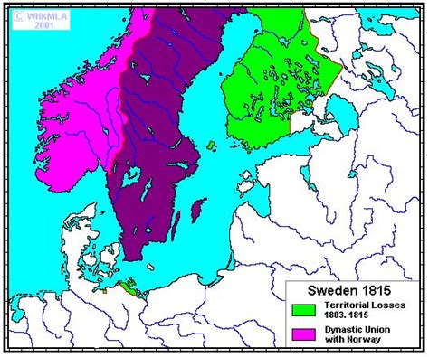 Post Napoleonic Scandinavia Map