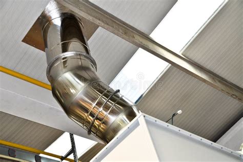 ventilation system in a factory stock image image of aluminum