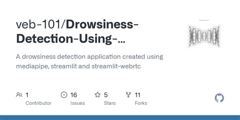 GitHub Veb Drowsiness Detection Using Mediapipe Streamlit A
