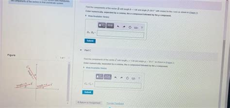 Solved Resolving Vector Components With Trigonometry Oh A Chegg