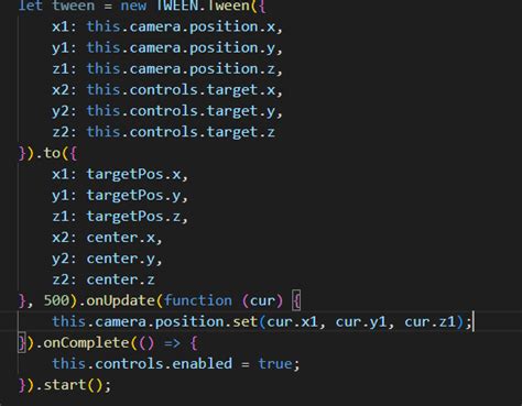 The Camera Is Not Recognized In Tweenjs OnUpdate Questions Three Js Forum