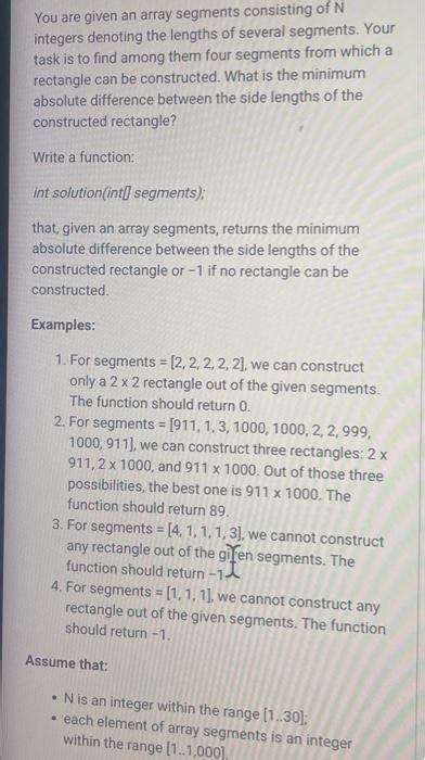Solved You Are Given An Array Segments Consisting Of N