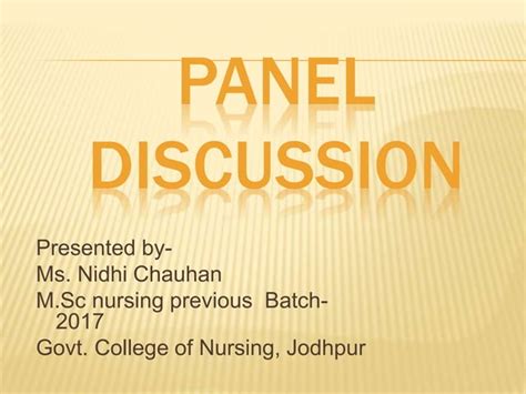 Panel Discussion Ppt PPTX
