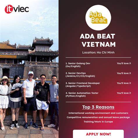 Itviec Nâng Cấp Hành Trình Coding Với Loạt Vị Trí Senior Của Nhà Ada Beat Vietnam ️ Cơ Hội