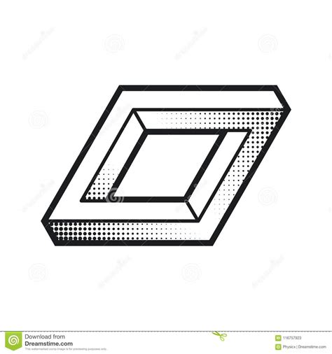 Impossible Shape Optical Illusion Web Design Element Stock Vector Illustration Of Infinity