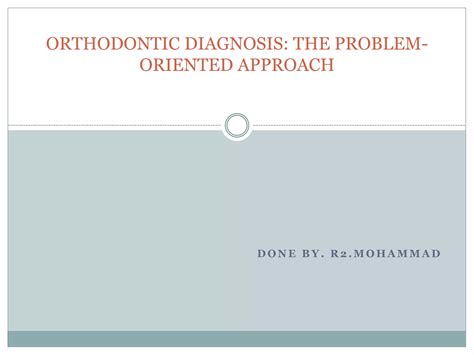 Orthodontic Diagnosis The Problem Oriented Approach Pptx Bone And