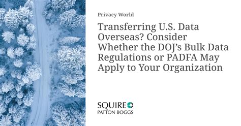 Transferring Us Data Overseas Consider Whether The Dojs Bulk Data