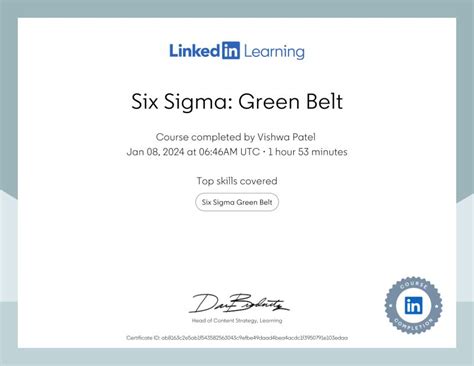 Vishwa Patel On Linkedin Certificate Of Completion