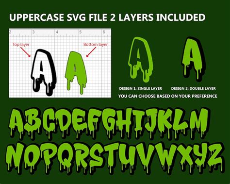 Dripping Font Svg Halloween Spooky Font Creepy Alphabet Letters