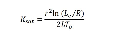 Exercise 1 Determining Saturated Hydraulic Conductivity Of Peat Using