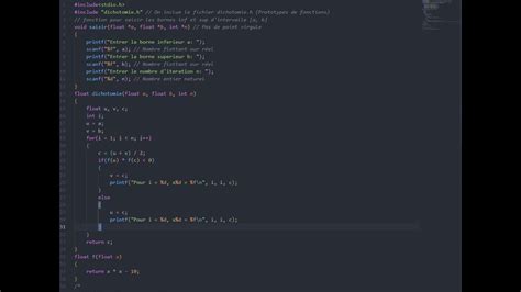01 La Méthode De Dichotomie Langage C Avancé Programmation Modulaire Youtube
