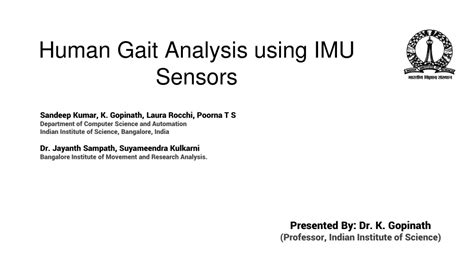 Ppt Human Gait Analysis Using Imu Sensors Powerpoint Presentation