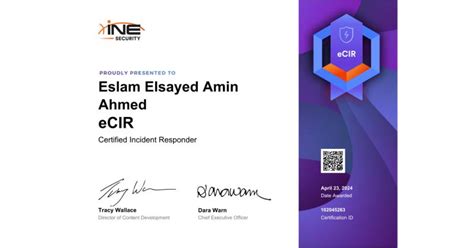 eslam amin on linkedin certified incident responder eslam elsayed amin ahmed ine expert it…
