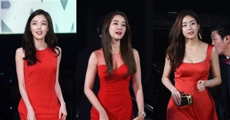 [포토엔화보]한선화 고우리 강소라 미녀★들이 선택한 매혹의 레드 드레스