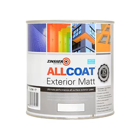 Zinsser Allcoat Exterior Matt Water Based Mixed Colour Ral 6028 1l